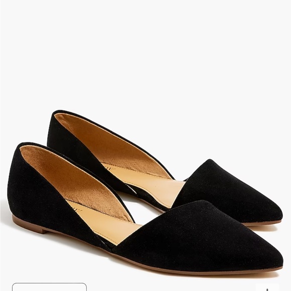 J. Crew | Shoes | J Crew Sueded Zoe Dorsay Flats Womens Size | Poshmark